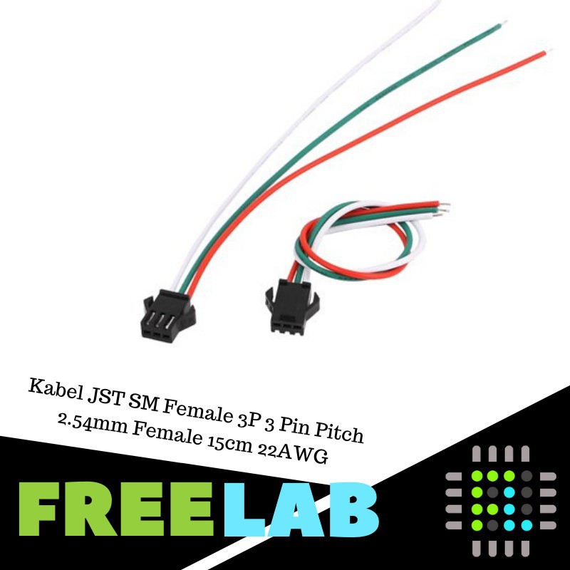 Jual Kabel JST SM Female 3P 3 Pin Pitch 2.54mm Female 15cm 22AWG | Shopee Indonesia