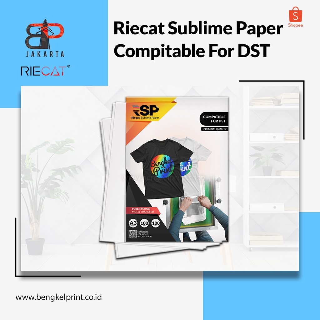 Jual Kertas Sublim DST Premium Riecat For DST Sablon A4 - 100 Lembar | Shopee Indonesia