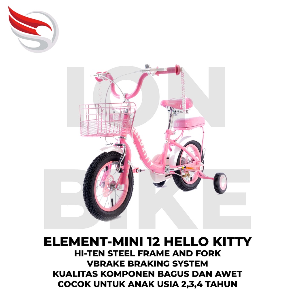 Jual Sepeda Mini 12 16 18 20 Element Hello Kitty Anak Cewek Kids Bike ...