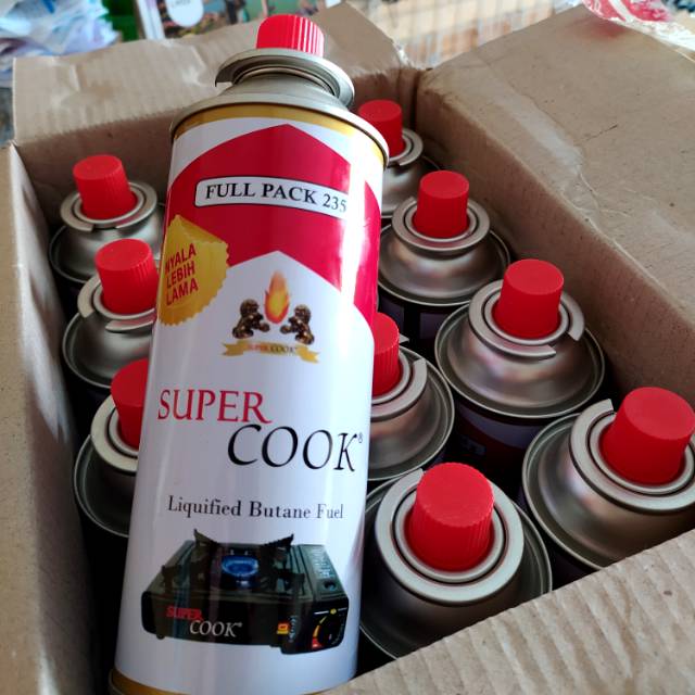 Jual Gas Kaleng Portable SUPER COOK 235gr | Shopee Indonesia