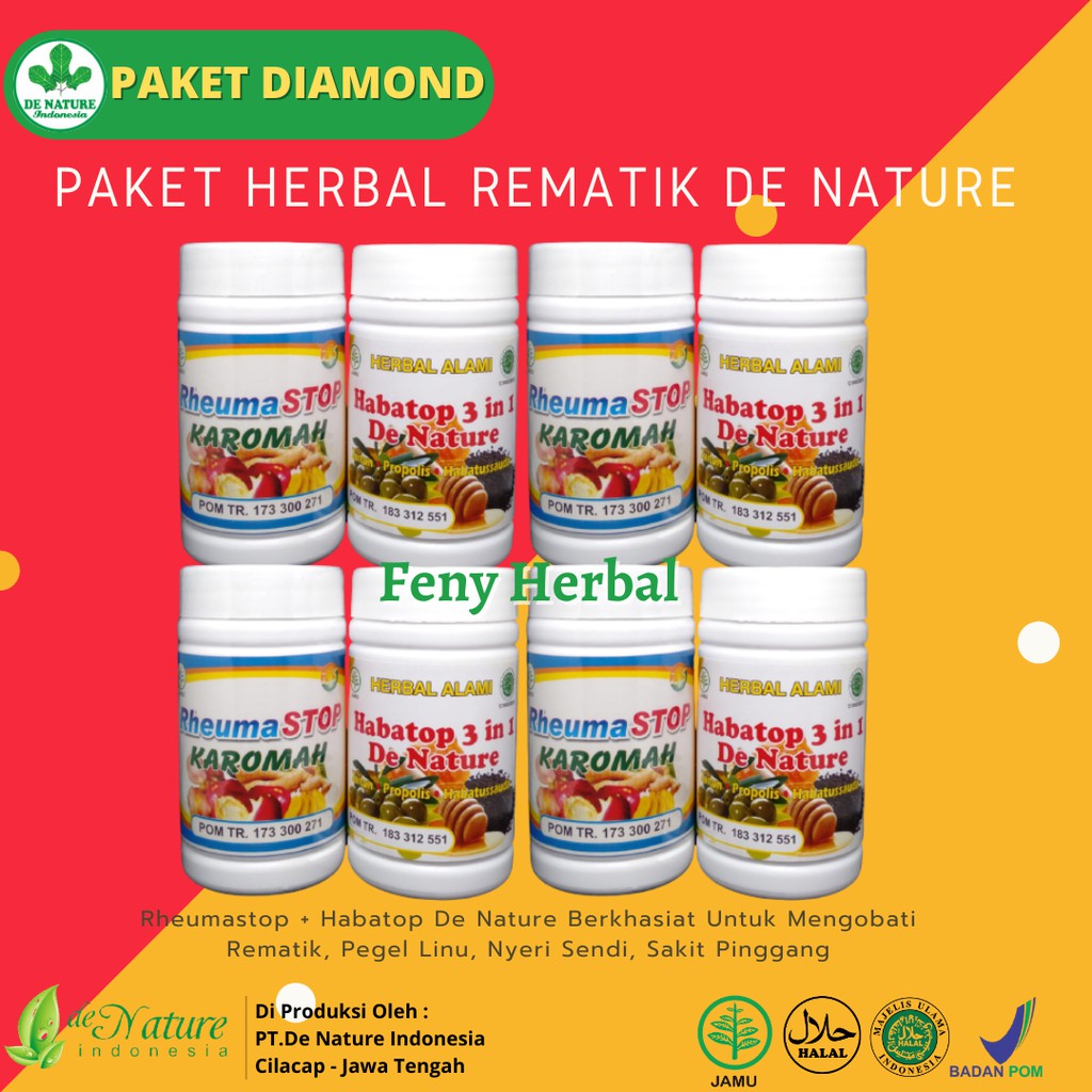 Jual Paket DIAMOND Obat Rematik Nyeri Sendi Sakit Pinggang Encok Herbal ...