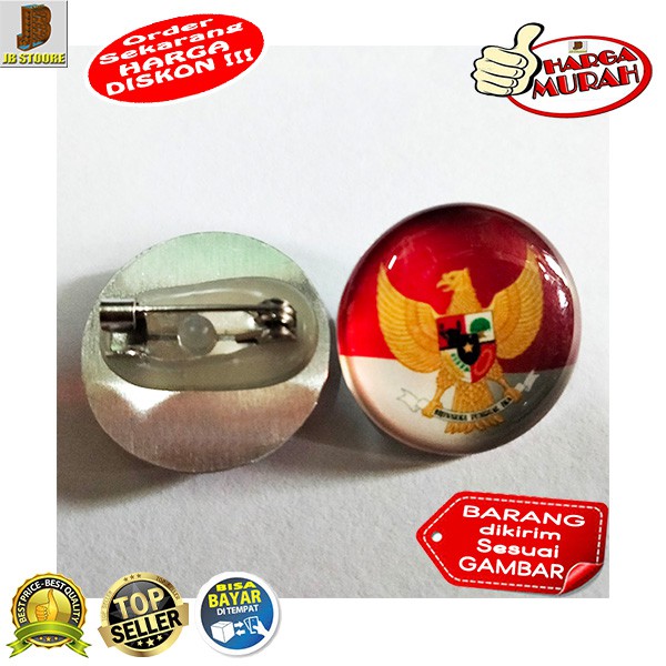 Jual Pin Garuda Baju Topi Peci Merah Putih Peniti / Bros Garuda Kecil ...