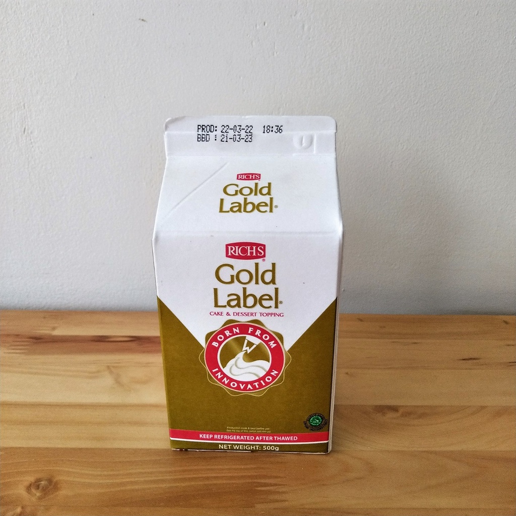 Jual RICH'S Whipping Cream Gold Label 500gr (INSTAN ONLY) | Shopee ...