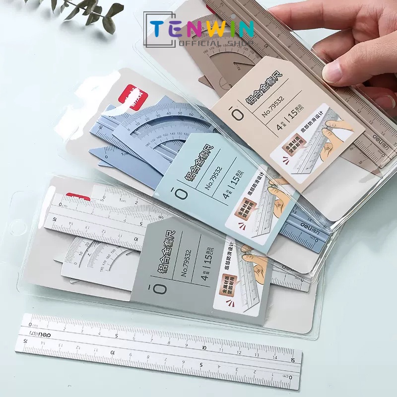 Jual PENGARIS RULER ALUMUNIUM GEOMETRY DRAWING - DELI 79532 | Shopee ...