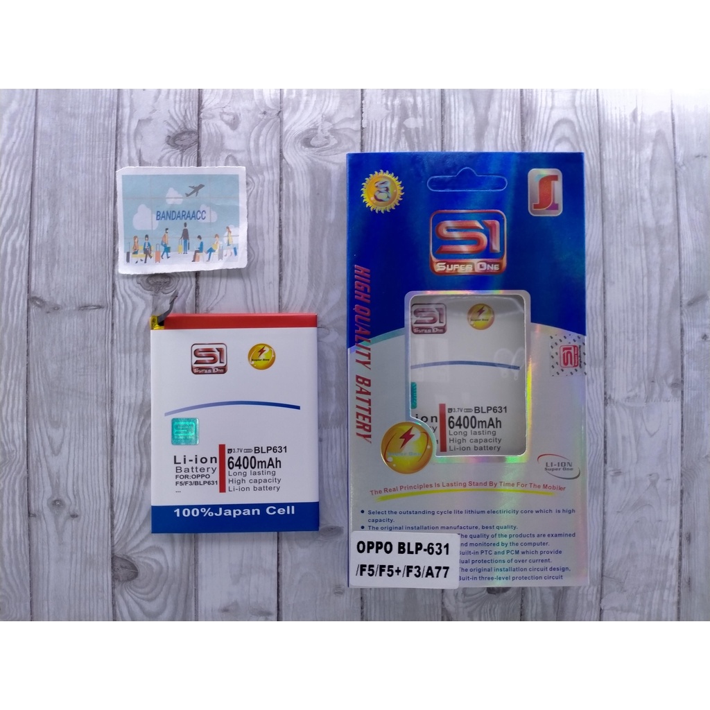 Jual BATERAI OPPO BLP-631/F5+/F3/A77/F5 DOUBLE POWER SUPERONE | Shopee Indonesia