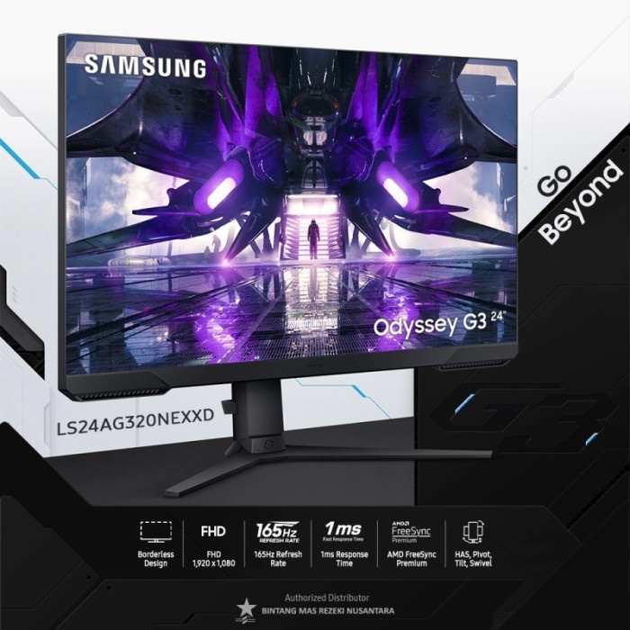 Jual Monitor Samsung 24" Odyssey G3 S24AG320 1FHD VA 165Hz I ...