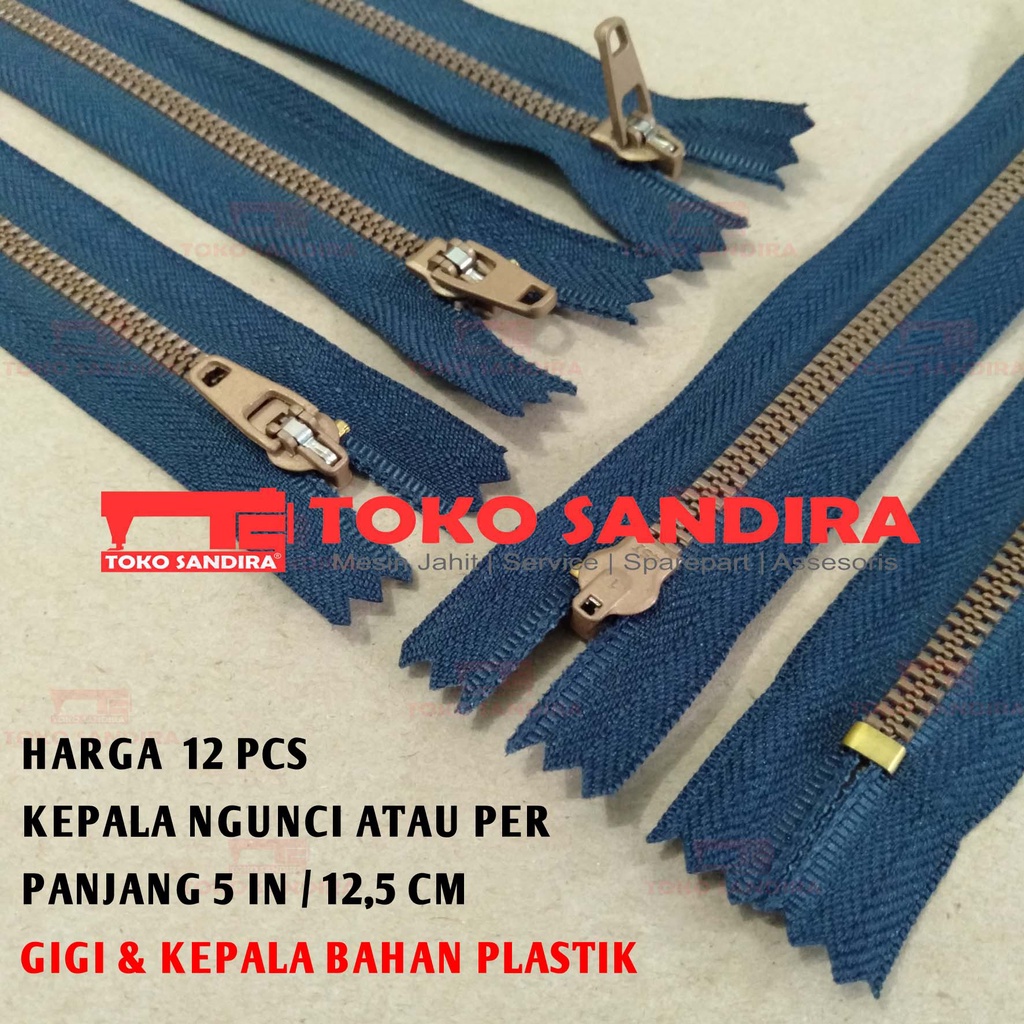 Jual 12 PCS Resleting levis 5 inch/zipper levis per 5 in/12,5 cm ...