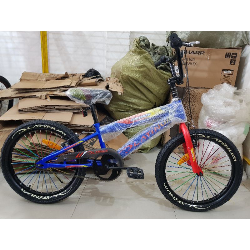 Jual Sepeda BMX 20 inch PLATINUM ( BAN JUMBO ) ( Warna Biru / Blue ...