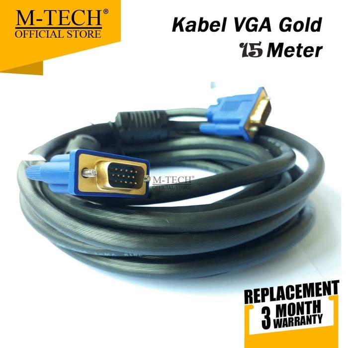 Jual Original Kabel VGA Gold Panjang 15 Meter | Shopee Indonesia