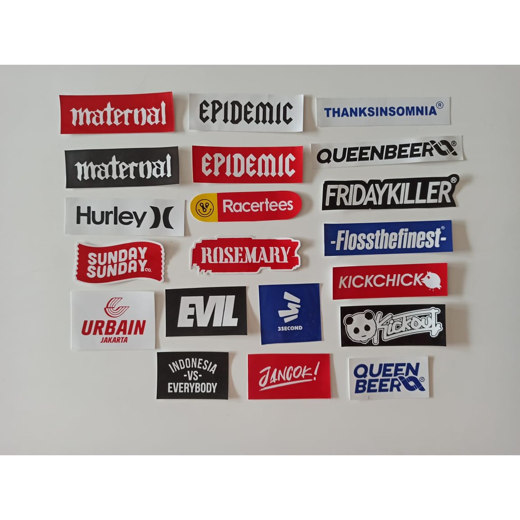 Jual STIKER BRAND DISTRO GRAFTAC BISA PILIH HYPEBEAST STRIPING STICKER ...