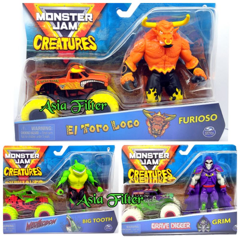 Jual Monster Jam CREATURES special edition mobil monster jam figure El ...