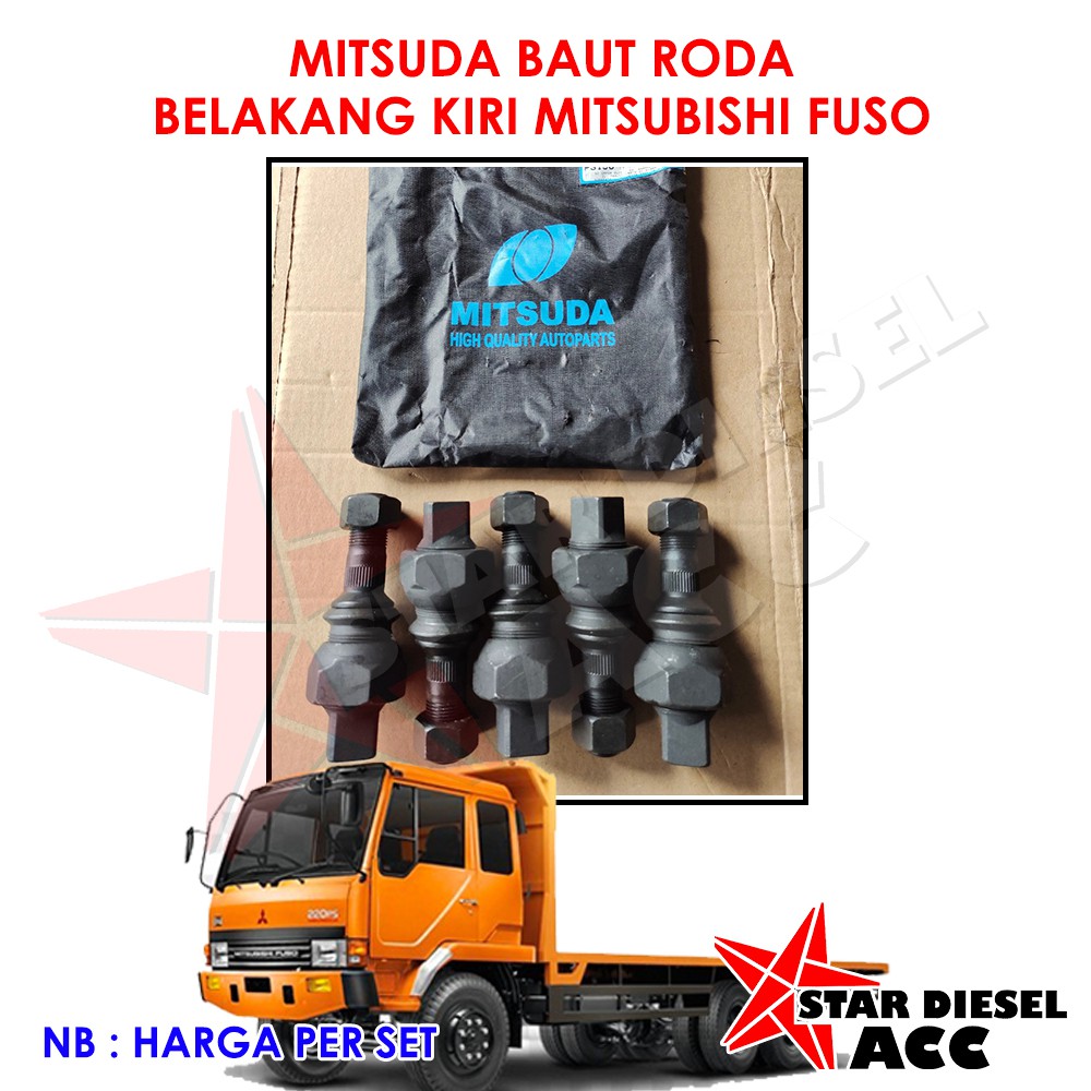 Jual BAUT RODA MITSUBISHI FUSO BELAKANG KIRI MUR RODA FUSO BAUT RODA ...