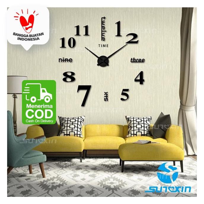 Jual Jam Dinding Besar DIY Raksasa Gaint Wall Clock 130 Cm Diameter ...
