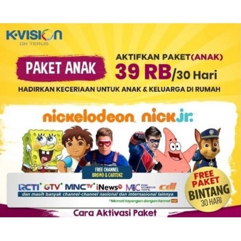 Jual paket nick jr dan nicklodeon | Shopee Indonesia