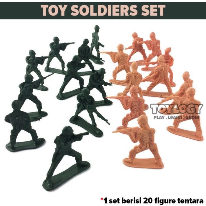 Jual d4041v Mainan Anak Jadul Figure Tentara Perang Toy Soldiers Set Army Plastik Z2020X ...