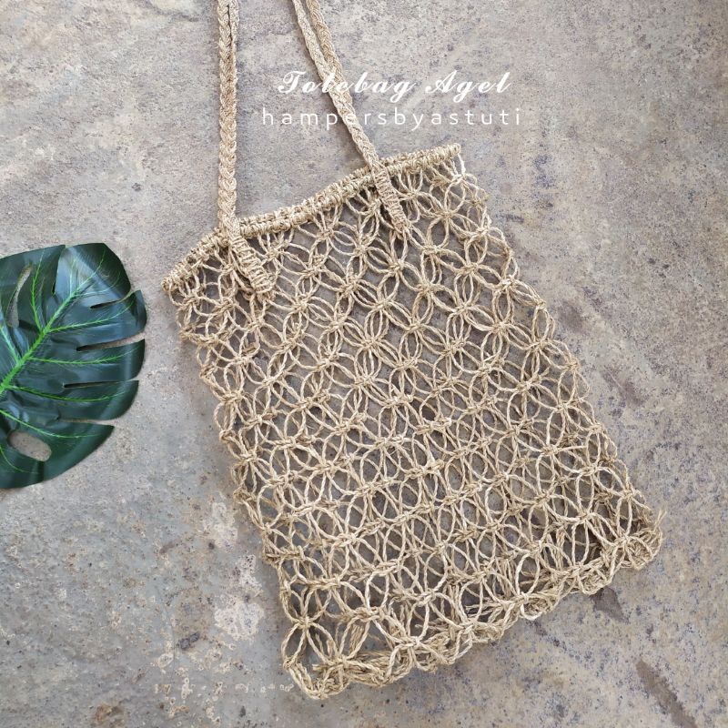 Jual TOTE BAG SERAT AGEL / tas rajut tas anyam tas unik tas tradisional ...