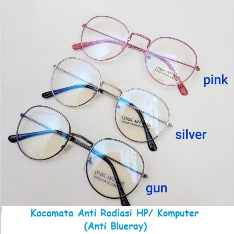 Jual Kacamata Oval Anti Blueray Anti Radiasi HP dan Komputer - DO402 | Shopee Indonesia