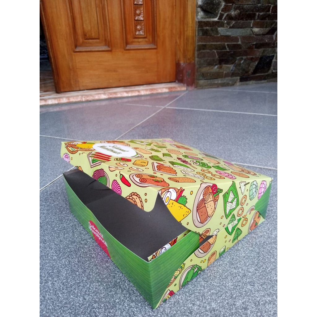 Jual 50 Pcs Dus Nasi Kotak Model Sambung, Kotak Nasi Sambung, Box nasi ...