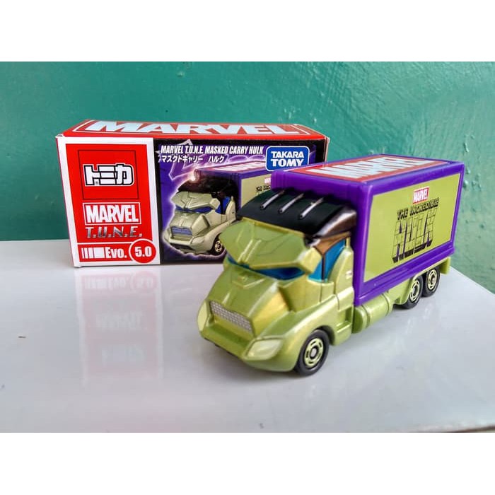 Jual Tomica Marvel Tune Masked Carry Hulk Diecast mobil Super hero ...