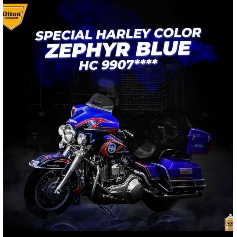 Jual HC 9907 Zephyr Blue Harley Colors Diton Premium cat semprot 400ml ...