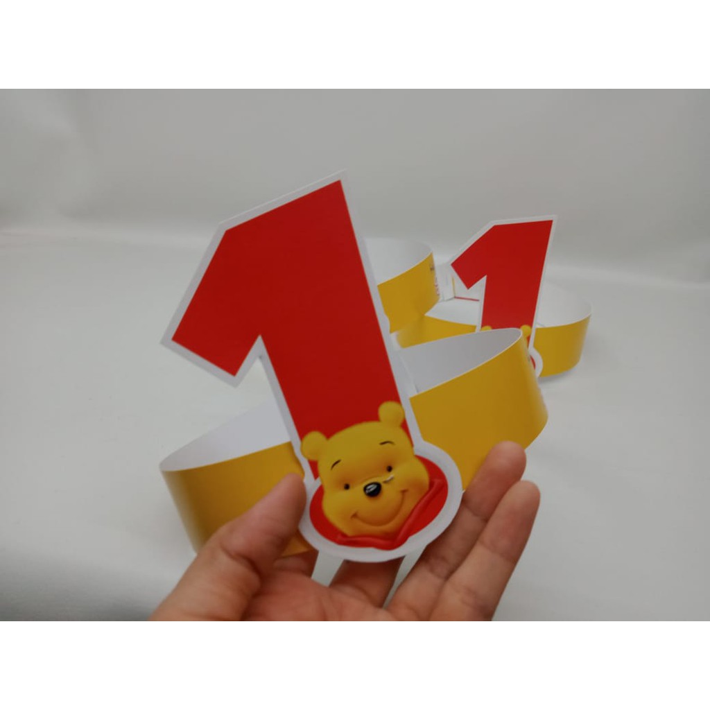 Jual Topi Ulang Tahun Melingkar Angka Karakter Winnie The Pooh | Shopee ...