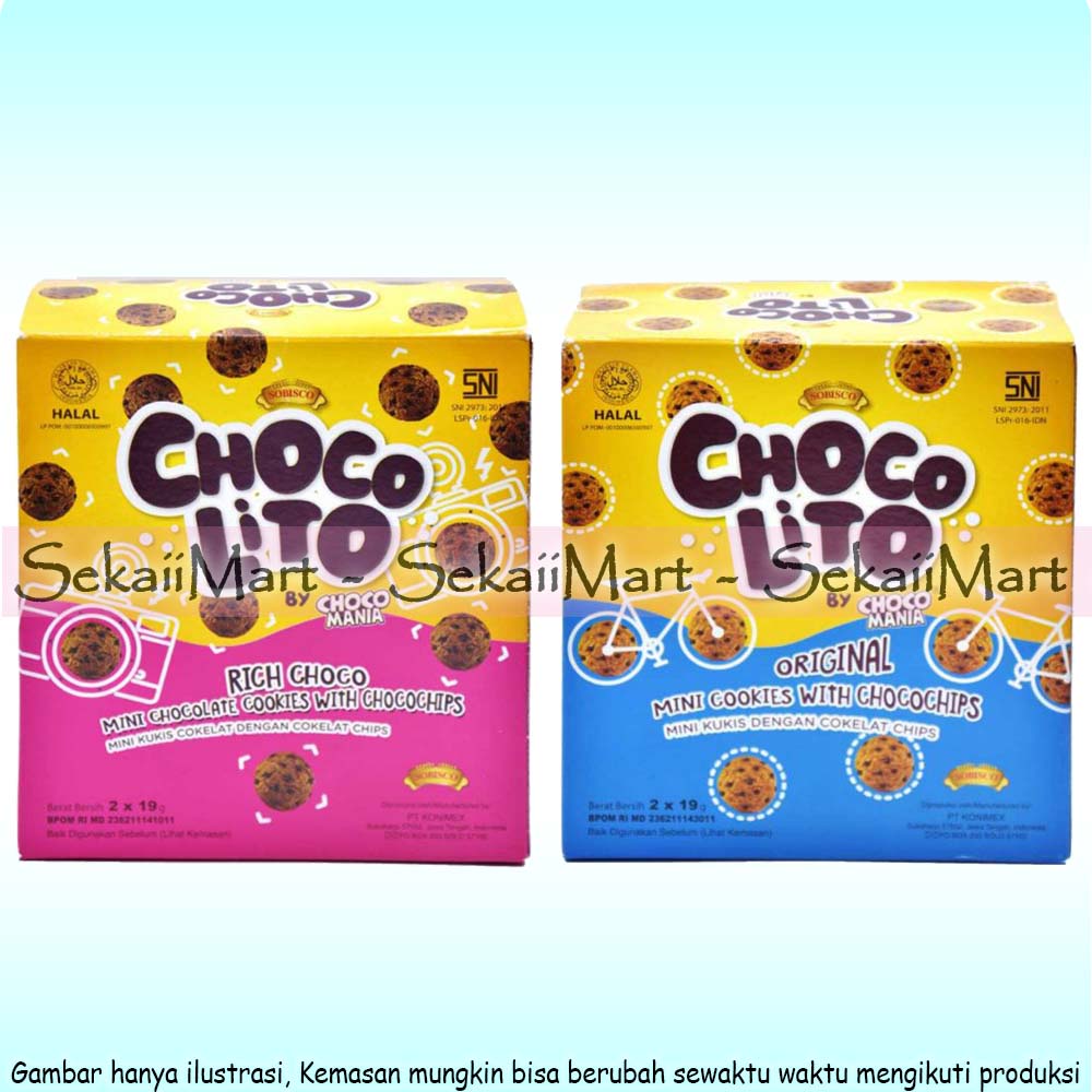 Jual CHOCO LITO Mini Cookies with Choco Chips - Kukis Cokelat Kecil 38g ...