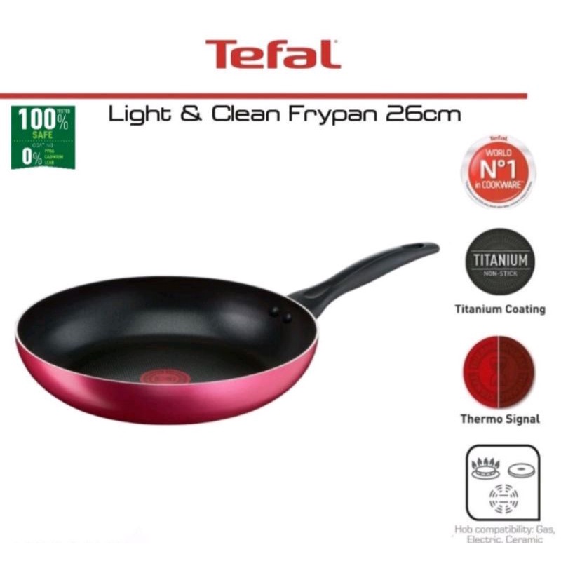 Jual Tefal Light & Clean Frypan 26 cm, Essential 24 cm, Everyday Cooking 24 cm Panci Wajan Anti ...