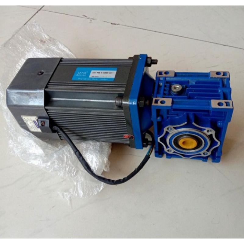 Jual Induction motor gearbox RV Worm 140W 220/380V Ratio 1:40 OTG motor ...