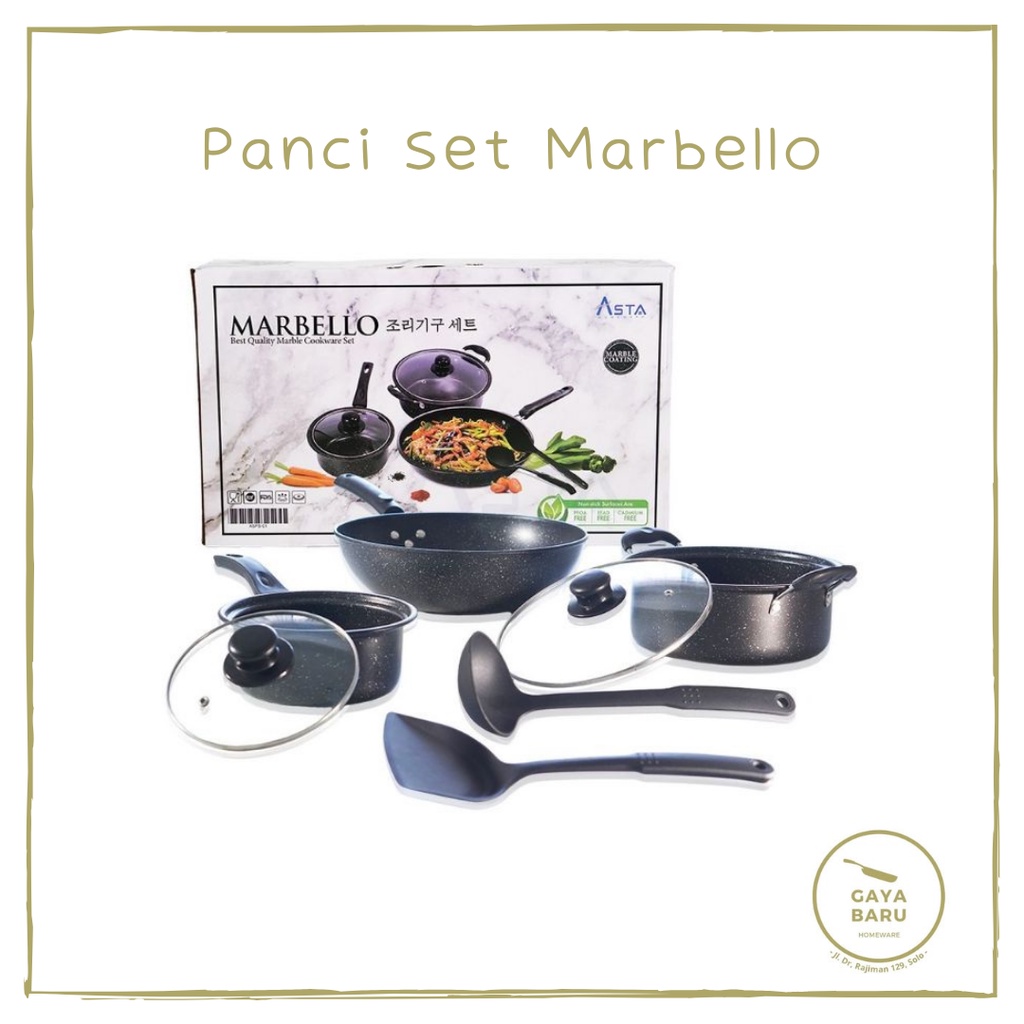 Jual Panci Set Asta Marbello / Cookware set | Shopee Indonesia