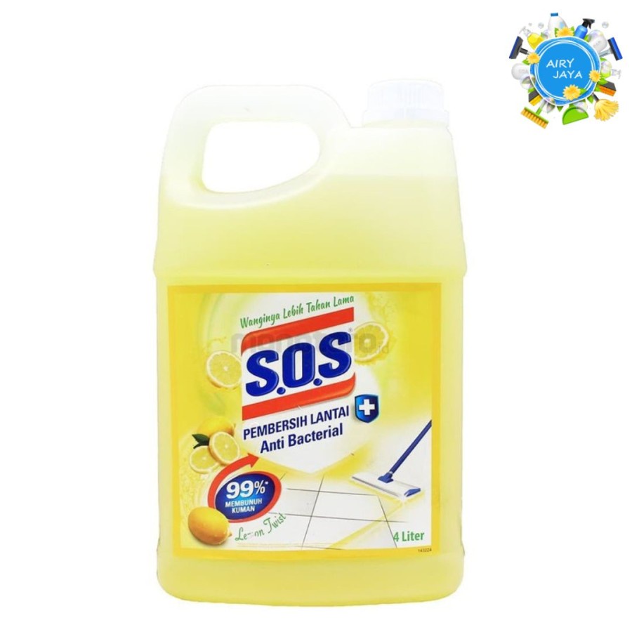 Jual SOS Pembersih Lantai Lemon Twist 4 Liter | 4liter | Shopee Indonesia