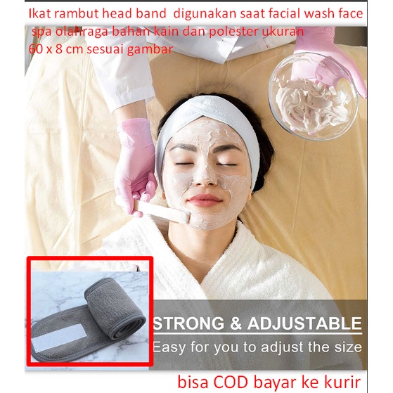 Jual Ikat rambut head band digunakan saat facial wash face spa olahraga ...