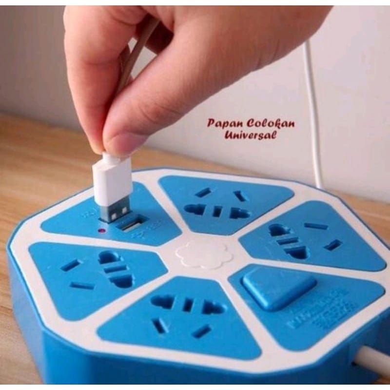Jual VANSTAR UNIVERSAL 4 USB HEXAGON POWER SOCKET /COLOKAN CHARGE SEGI ENAM/Colokan listrik ...