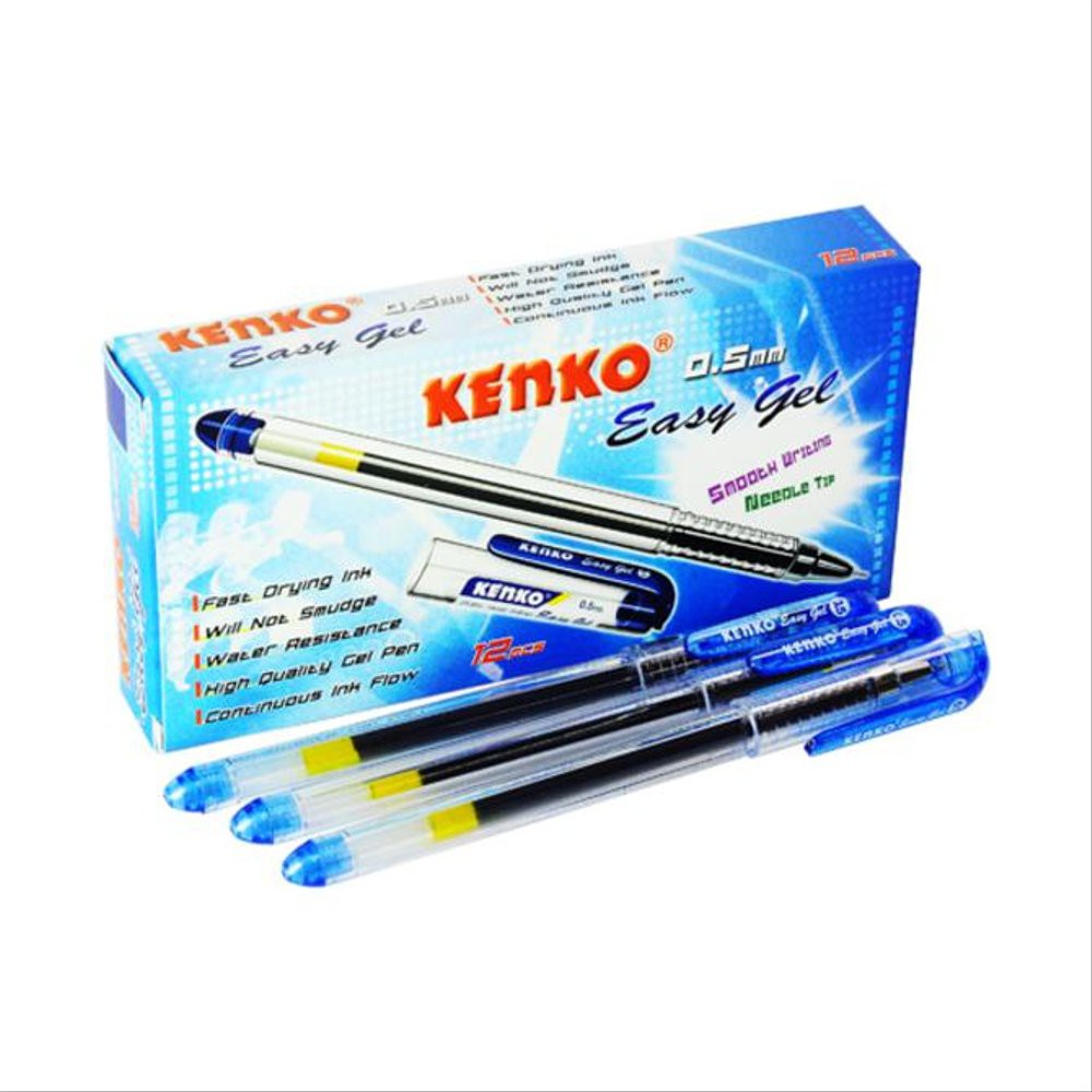 Jual Ballpoint / Pulpen / Pen Gel Merk Kenko Easy Gel ( Isi 12 buah ...