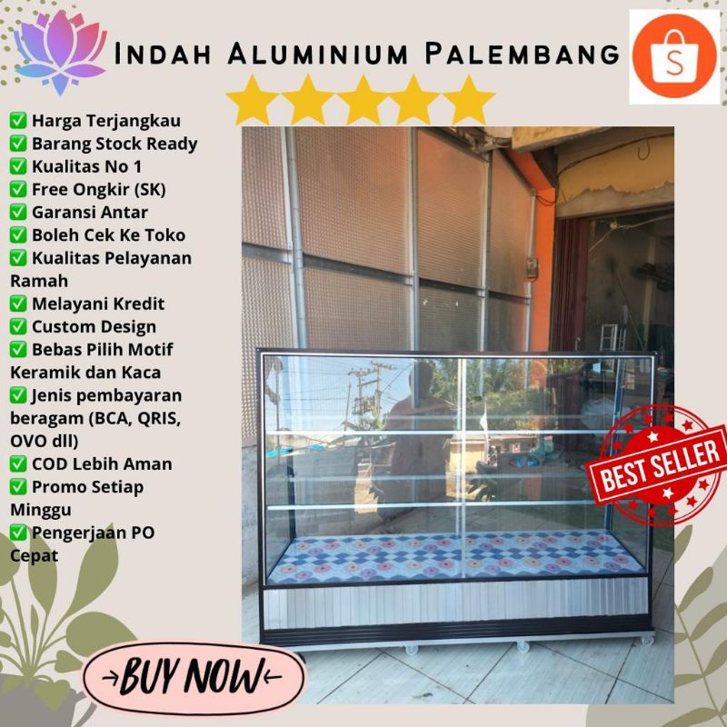 Jual ETALASE JUALAN SHOWCASE ROTI BAKERY ALUMINIUM MURAH PALEMBANG ...