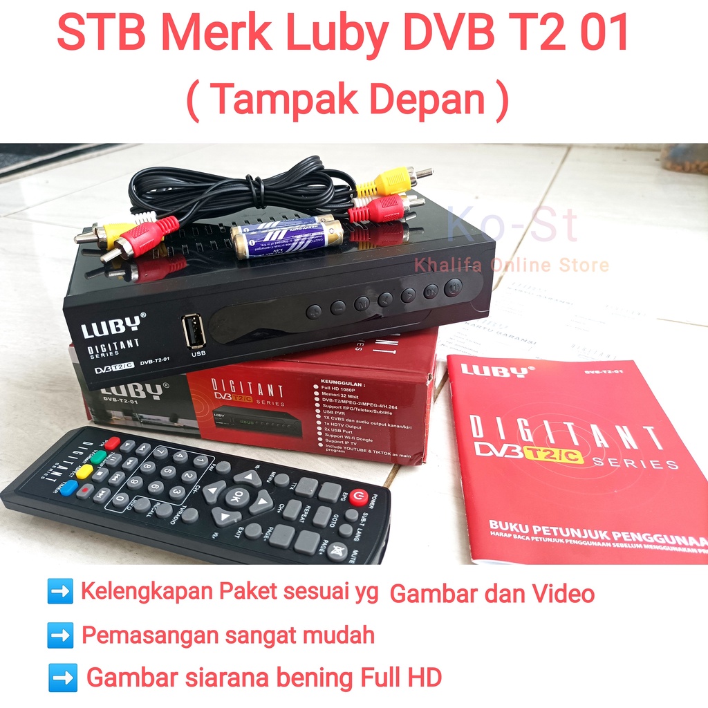 Jual Alat Penerima Siaran TV Digital Set Top Box STB DVB T2 Full HD ...