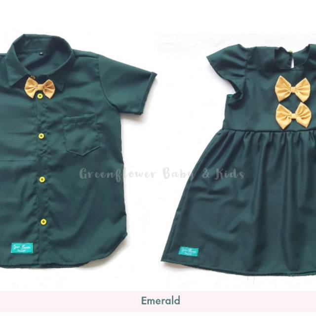 Jual Greenflower - bisa COD Baju couple anak kakak adik katun ijo botol ...
