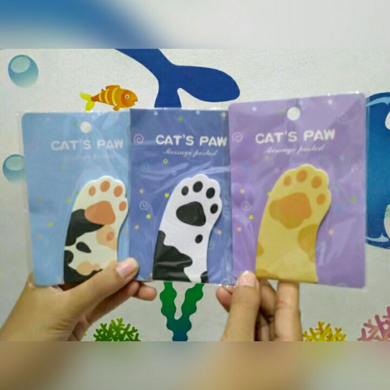 Jual Sticky Notes / Memo Karakter Tapak Kucing Paw Paw | Shopee Indonesia