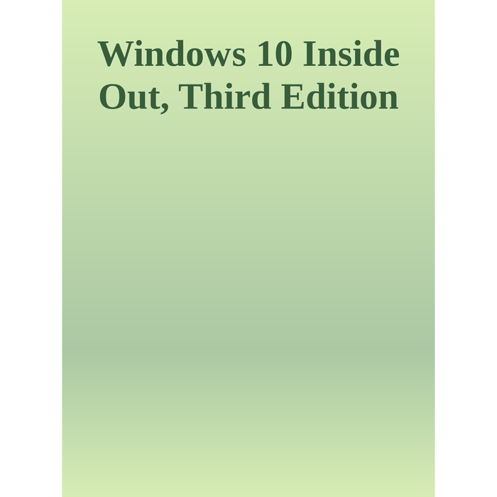 Jual Buku Bott, Ed_ Stinson, Craig - Windows 10 inside Out,Third Edition | Shopee Indonesia