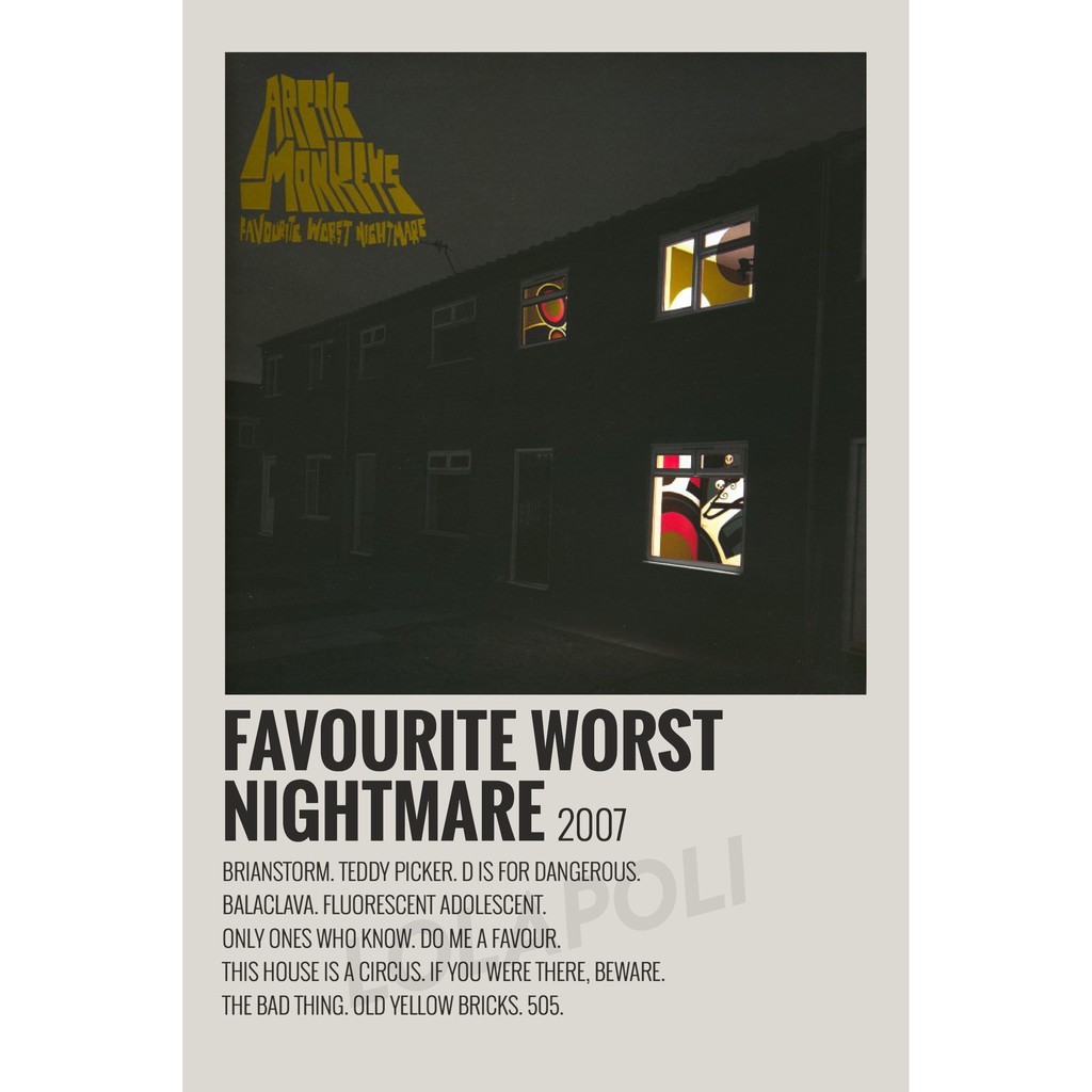 Jual Poster Cover Album Favourite Worst Nightmare - Arctic Monkeys ...