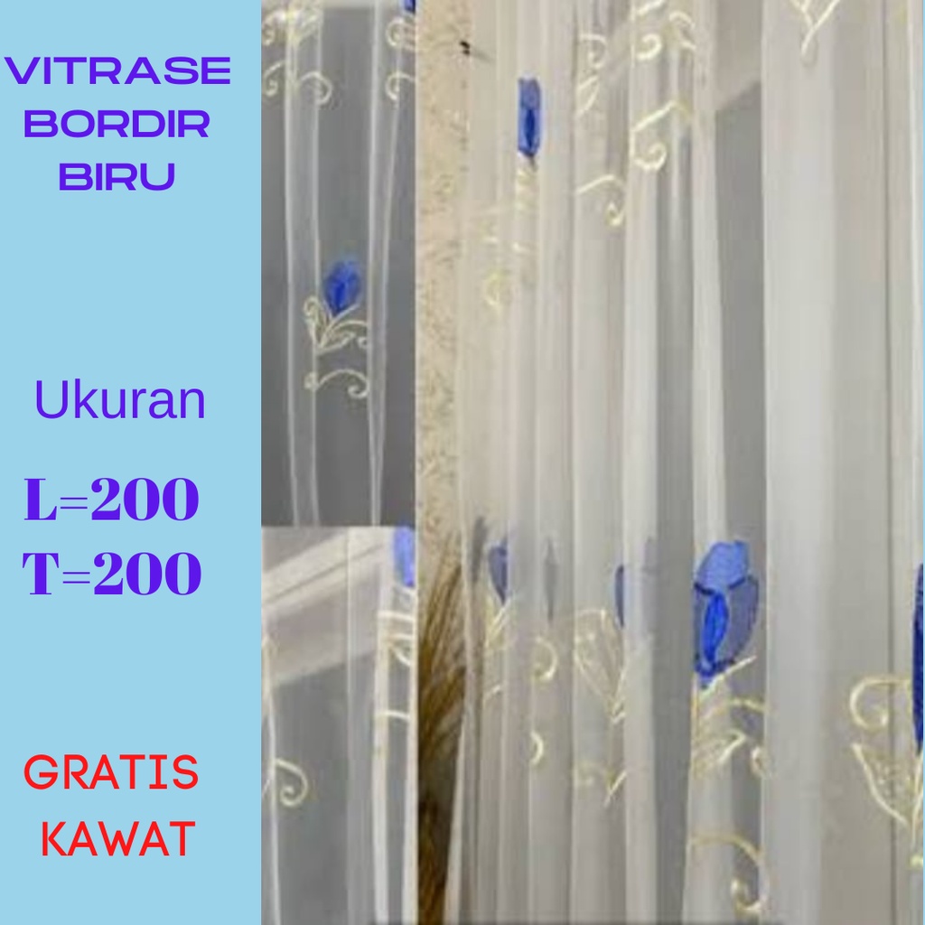 Jual Vitrase Hordeng Bordir Vitrase Daleman Gorden Jendela Pintu Rumah ...