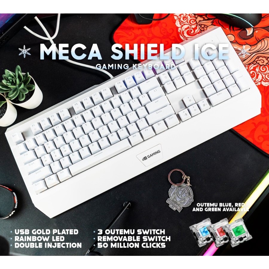 Jual Digital Alliance Keyboard Gaming Meca Shield Ice Mechanical Full ...