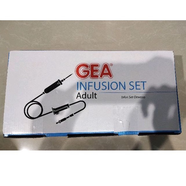 Jual GEA Infusion Set Adult /Infus Set Dewasa/ Selang Infus - Per Box ...