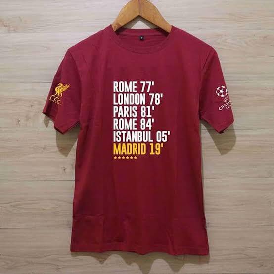 Jual OBRAL Kaos Distro Logo Liverpool Juara Kota dan Tahun Real Combed ...