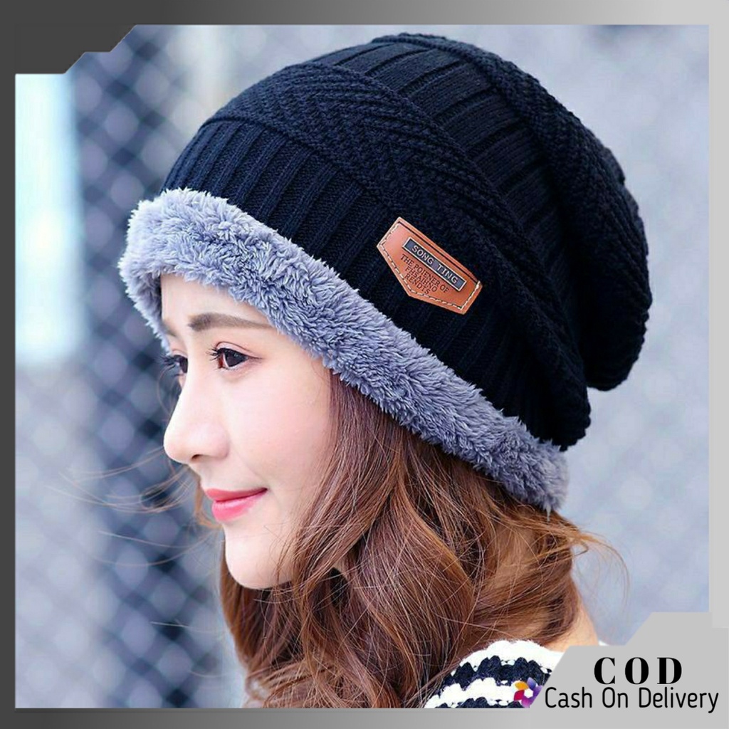 Jual Kupluk Pria Wanita Kupluk Wool Topi Kupluk Outdoor Dewasa Winter ...