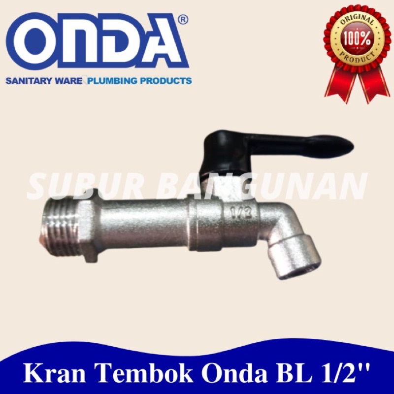 Jual Kran Air Onda BL 1/2" / Kran Tembok Onda / Kran Taman Onda Panjang ...