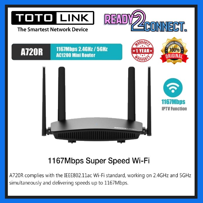 Jual TOTOLINK A720R AC1200 Wireless Dual Band Router | Shopee Indonesia