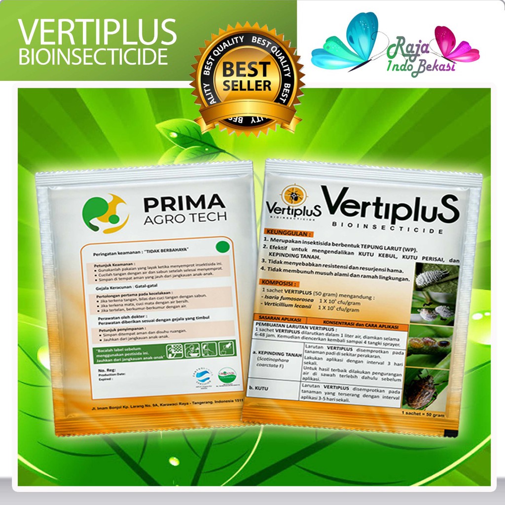 Jual Vertiplus Bionsecticide 50 Gram - Microbial Insecticide ...