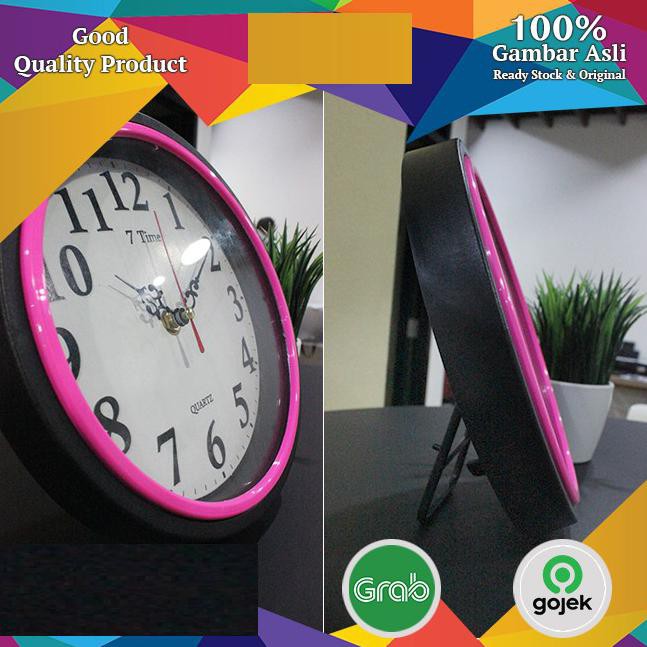 Jual Lucu Jam Meja/Jam Dinding Polos 7 Time Quartz Movement Warna ...