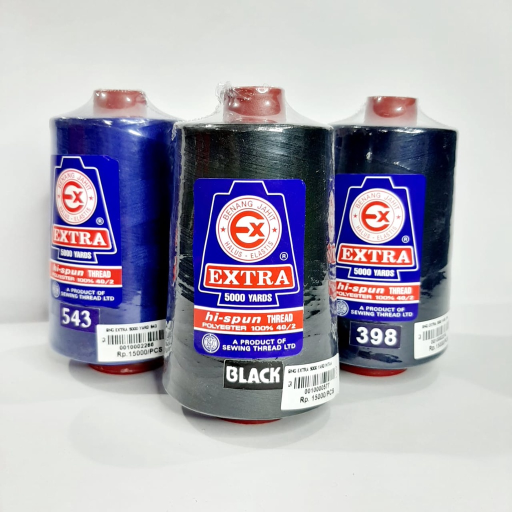 Jual (PERLUSIN) Benang Jahit Extra | Benang Extra 5000 Yard | Benang ...
