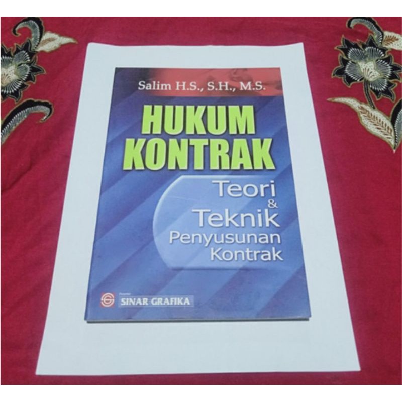 Jual Buku Hukum Kontrak Salim Hs Penerbit Sinar Grafika Shopee Indonesia 